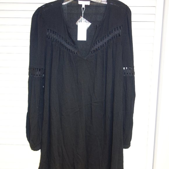 re:named | Tops | Nwt Renamed Small Black Long Sleeve Blouse Diamond ...